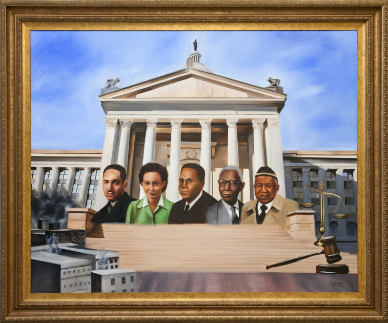 Thurgood Marshall, Ada Lois Sipuel Fisher, Amos T. Hall, Buck Colbert ...